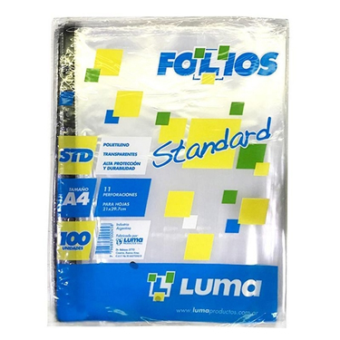 Folio A4 luma liviano x 100 unidades – Libreria Atlas